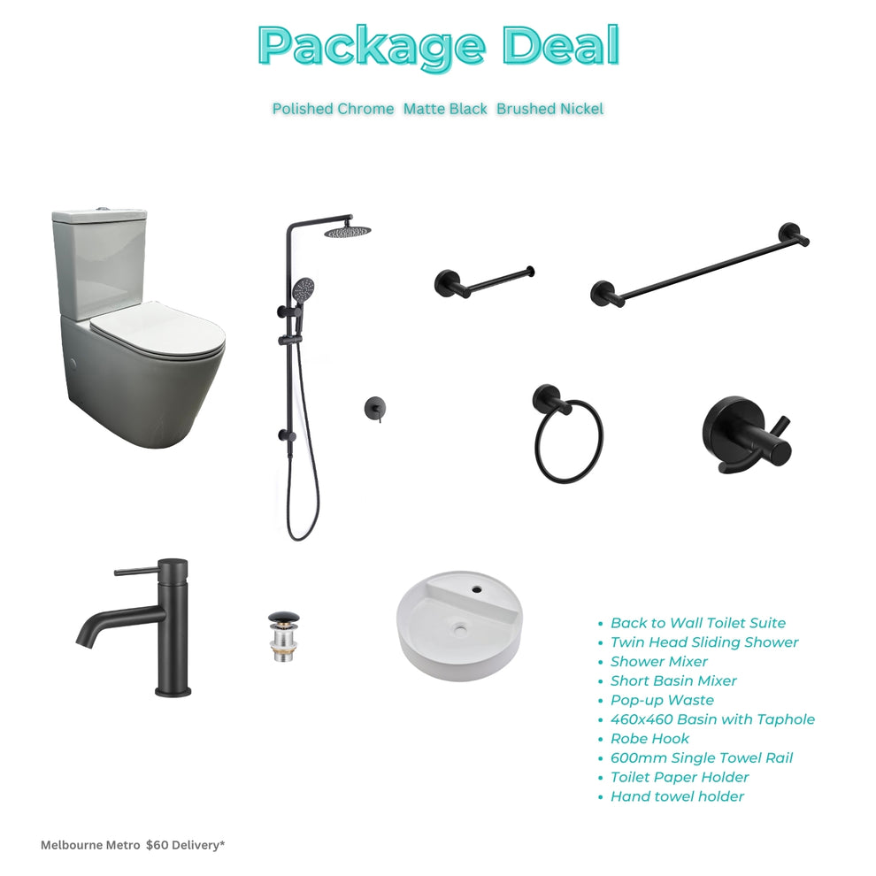 Bathroom Toilet Basin Mixer Showering Accessories Package Deal (3 Colo ...